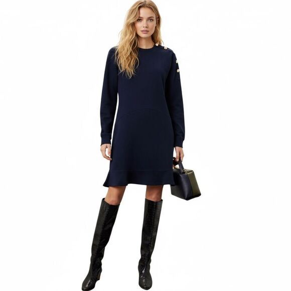 Derek Lam | Dresses | Dereklam Crosby L Navy Camden Sweater Mini Dress ...